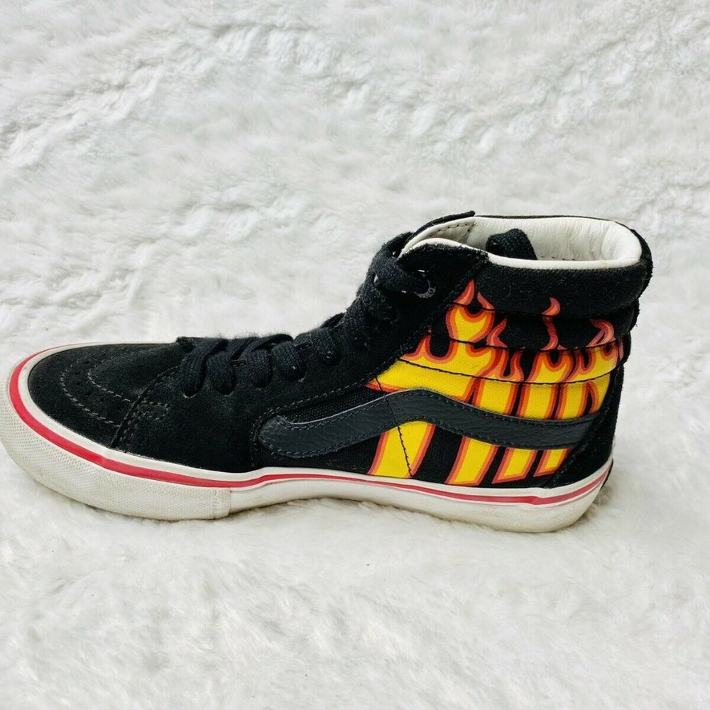 Vans Thrasher Sk8-Hi Pro Top Black Flames Shoes - Gem